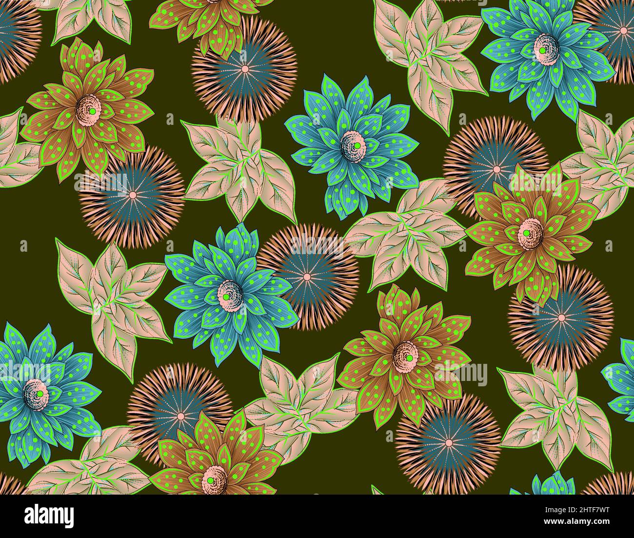 Seamless floral pattern for wallpapers Stock Photo - Alamy