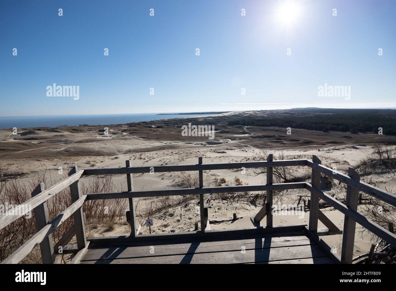 The Parnidis Dune Facing South to the Lithuanian/ Kaliningrad border on ...