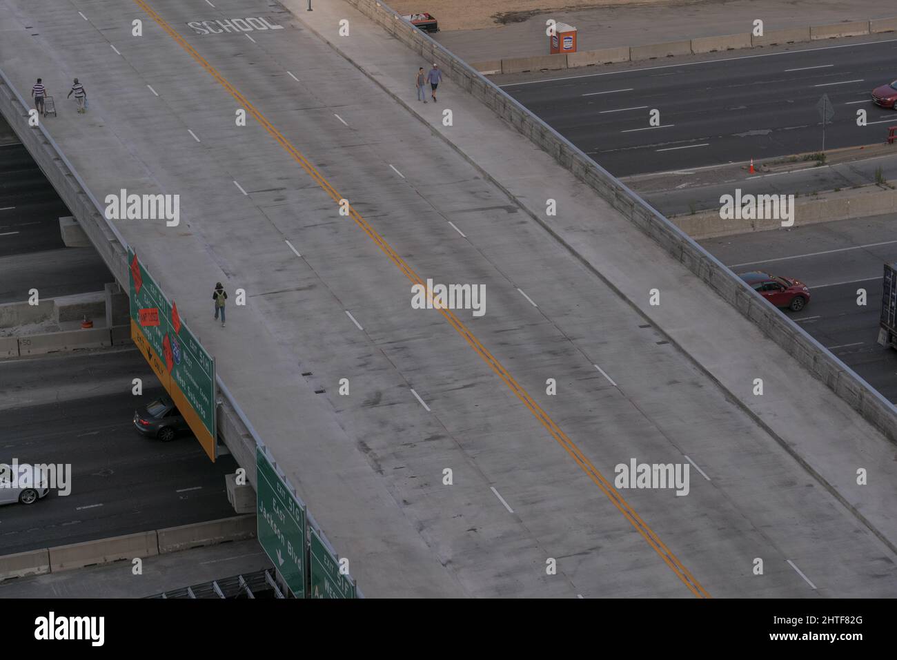 Pedestrian bridge highway hi-res stock photography and images - Alamy