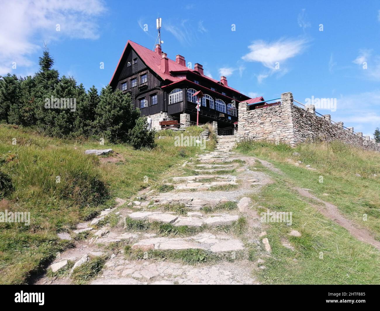 Hotel and restaurant Na Stogu Izerskim on the Jizera mountains ...