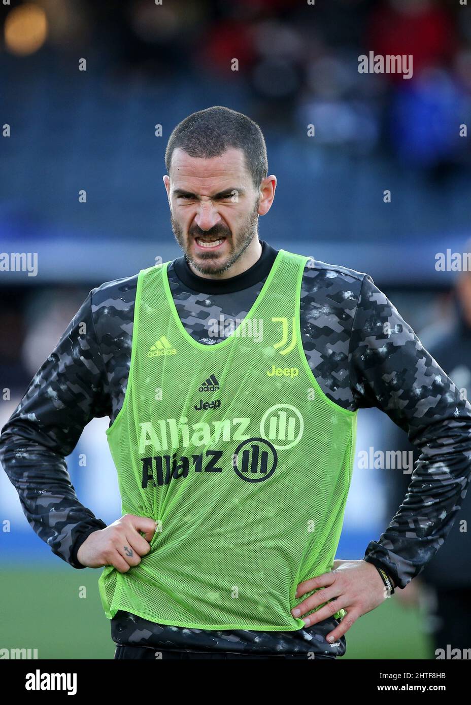 Leonardo Bonucci of Juventus FC warms up during the 2021/22 Serie A ...