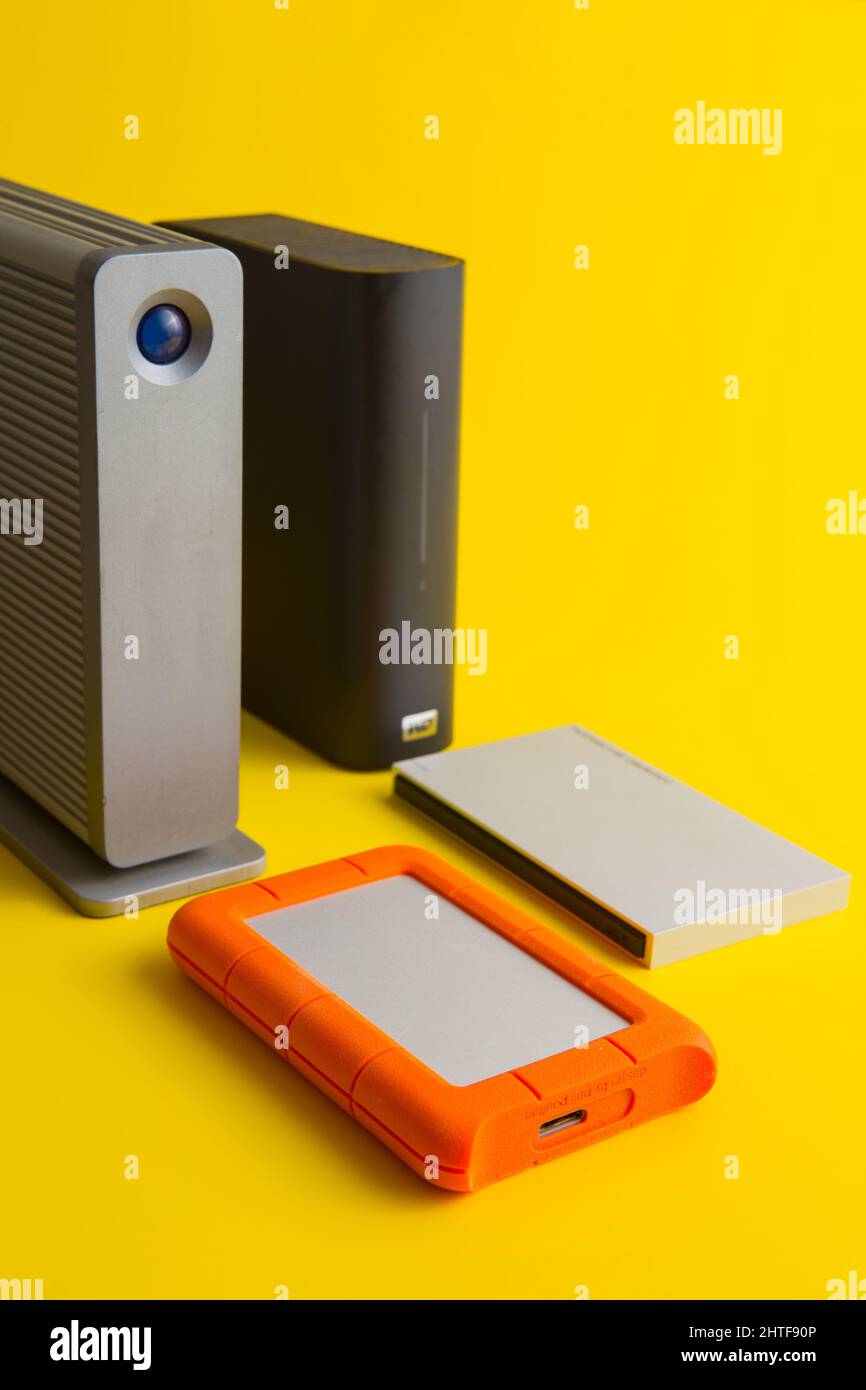 Portable hard drives hi-res stock photography and images - Alamy