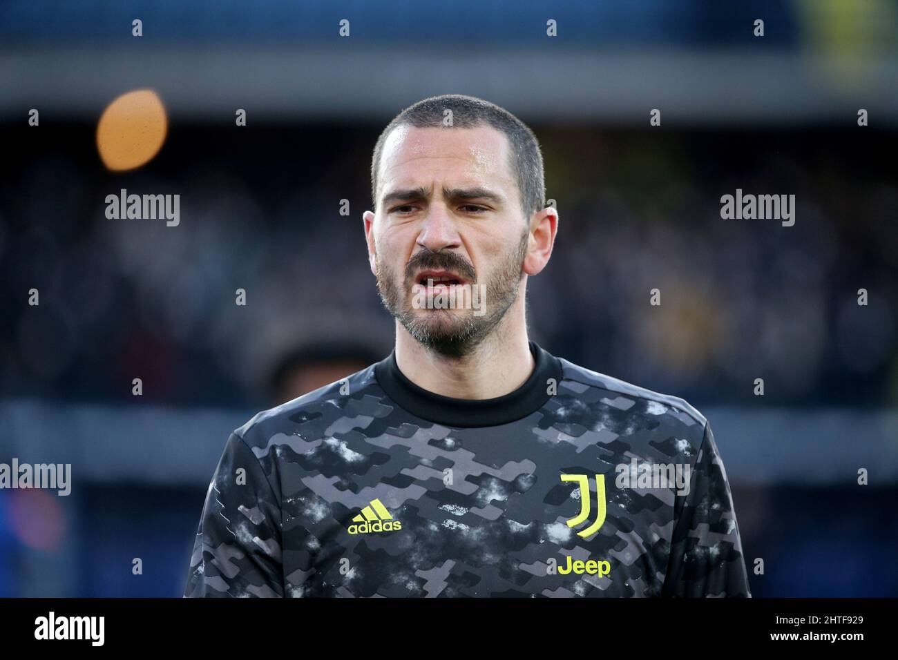 Empoli, Italy. 26th Feb, 2022. Leonardo Bonucci of Juventus FC warms up ...