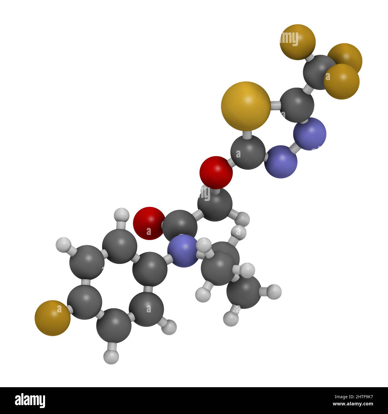 Flufenacet herbicide molecule. 3D rendering Stock Photo - Alamy