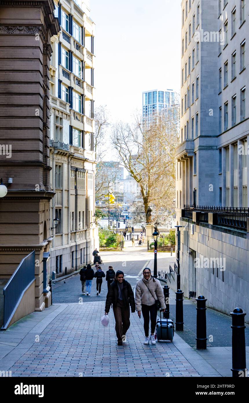 A view along Carting Lane in The City of Westminster, London, UK Stock ...