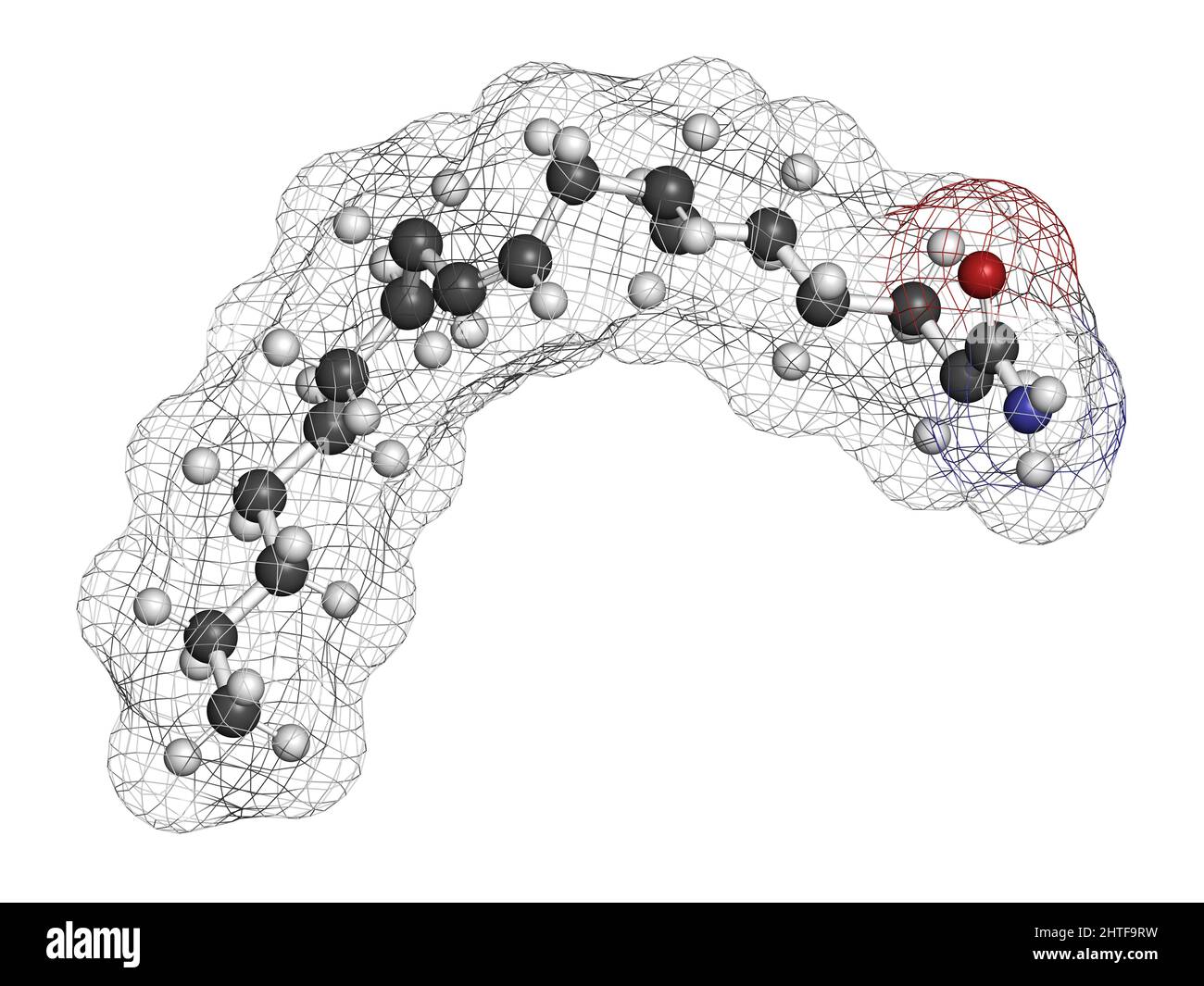 Oleamide molecule. 3D rendering Stock Photo - Alamy
