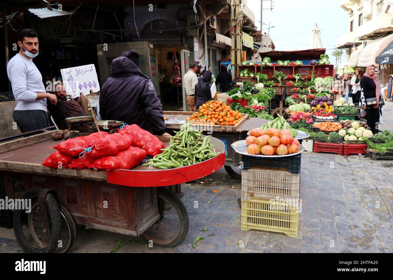 A shot of the old Souks market in Saida, Lebanon, February 28 2022 ...
