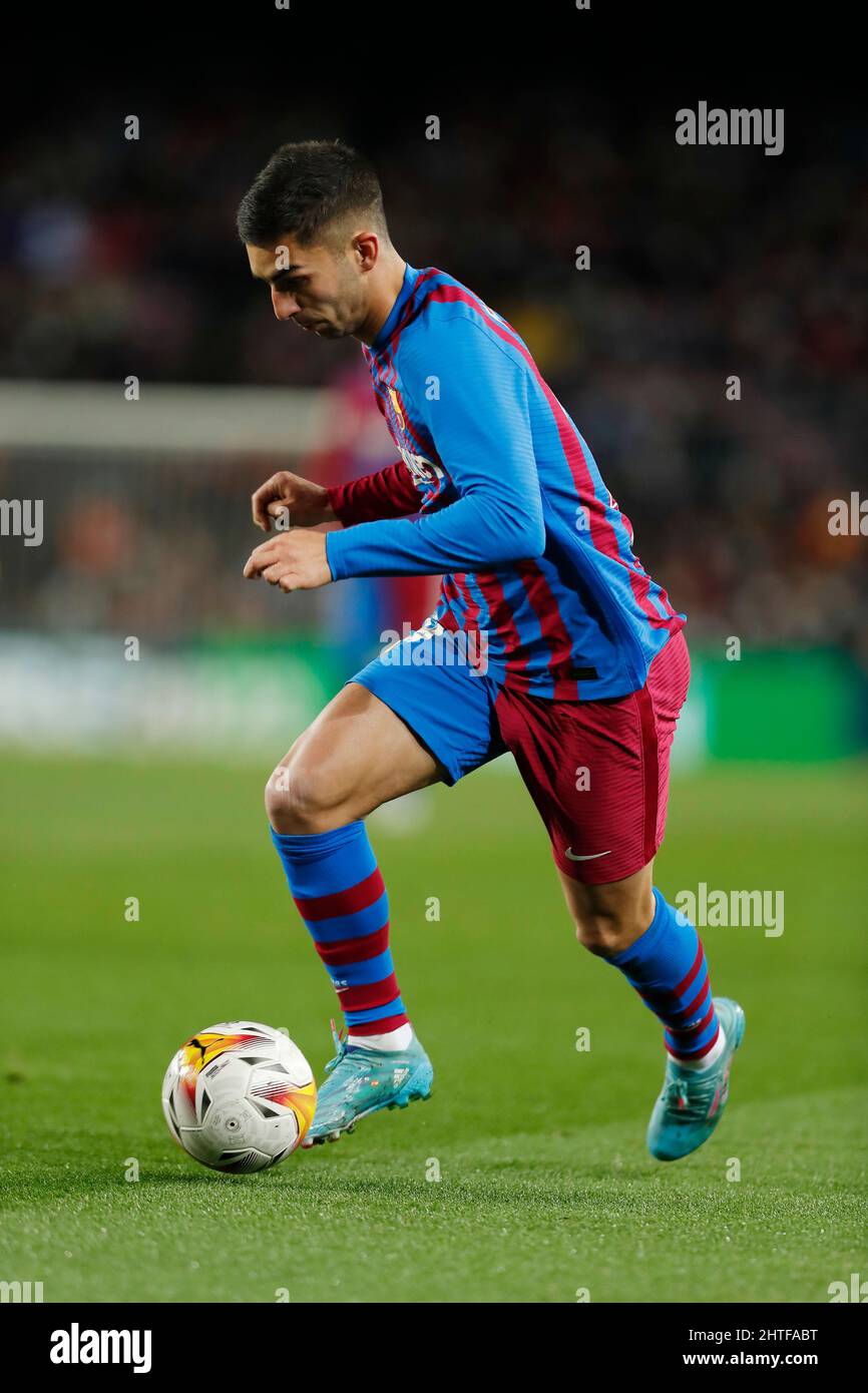 Barcelona, Spain. 27th Feb, 2022. Ferran Torres (Barcelona) Football ...