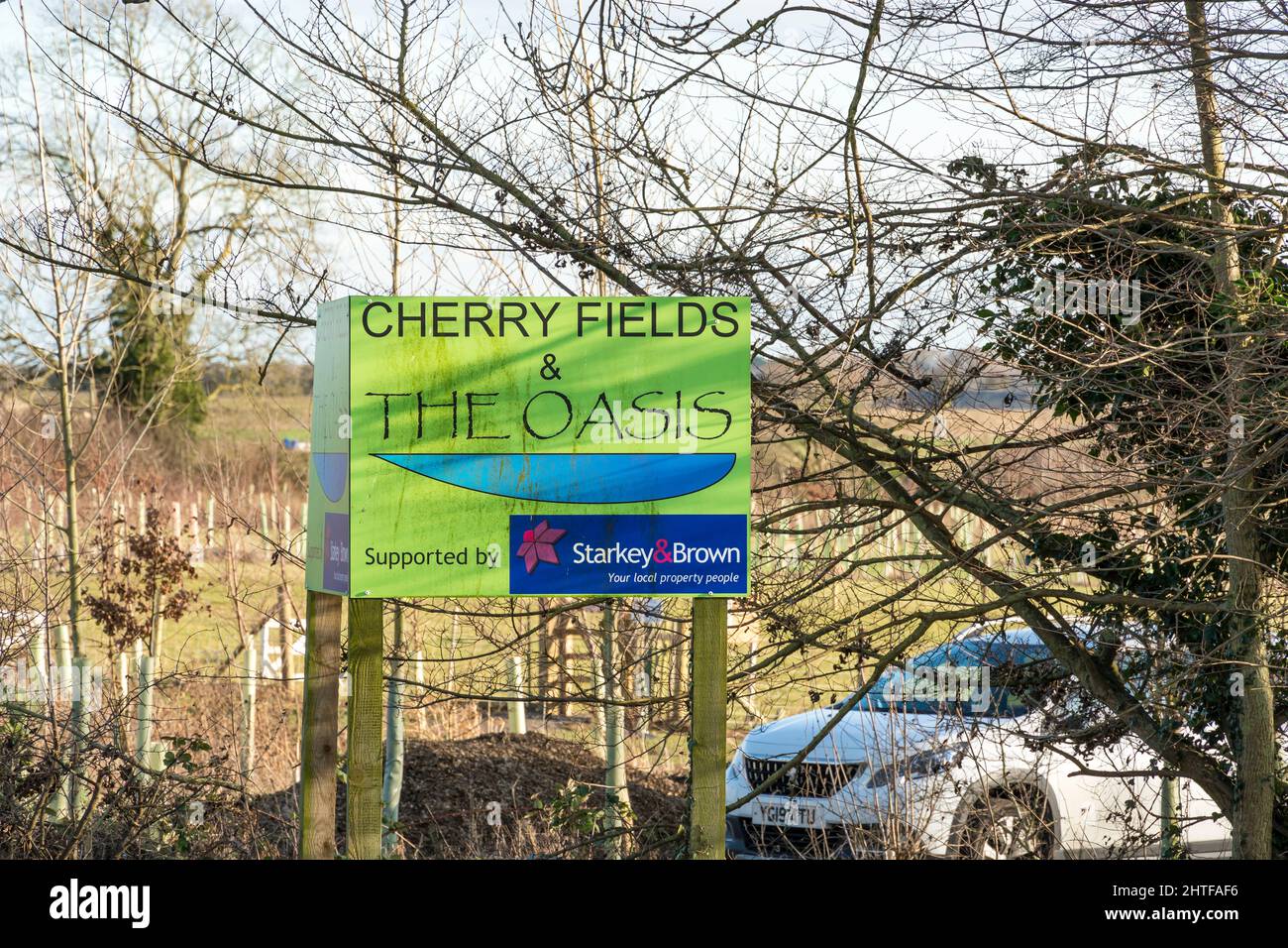 Cherry Fields and The Oasis sign supported by Starkey & Brown Cherry ...