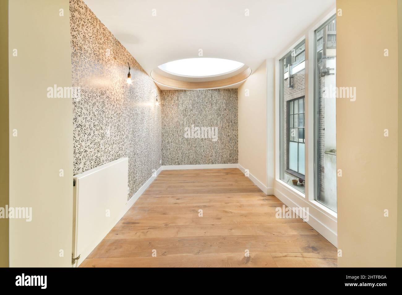 Beautiful modern interior design for an empty room in natural colors ...