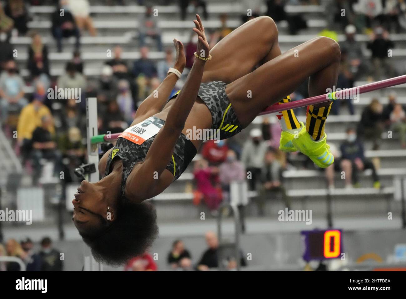 Amina Smith places sixth in the women's high jump at 6-0 3/4 (1.85m ...