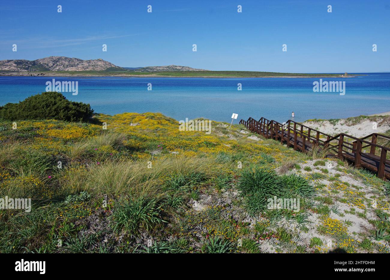 Stintino, Sardinia, Italy. La Pelosa beach Stock Photo - Alamy