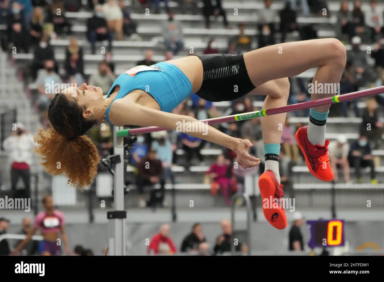 Jelena Rowe places third in the women's high jump at 6-3 1/2 (1.91m ...