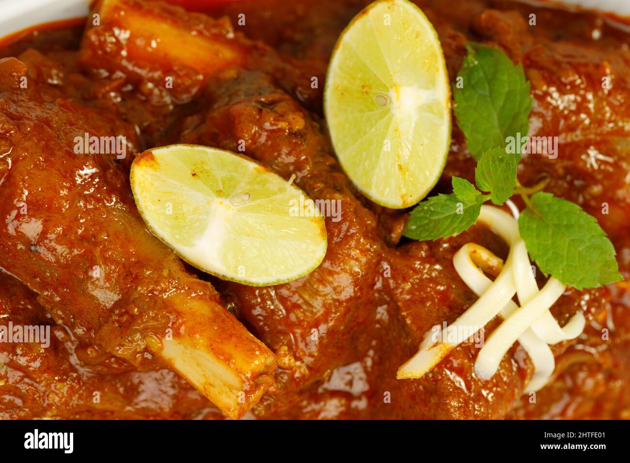 Mutton curry or Lamb curry, spicy Indian cuisine Stock Photo - Alamy