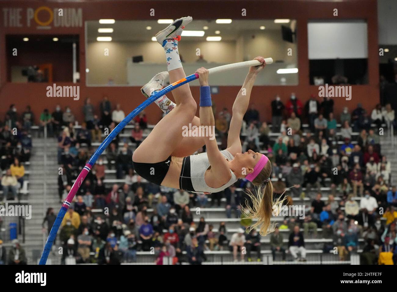 Sandi Morris wins the women's pole vault at 15-9 (4.80m) during the USA ...