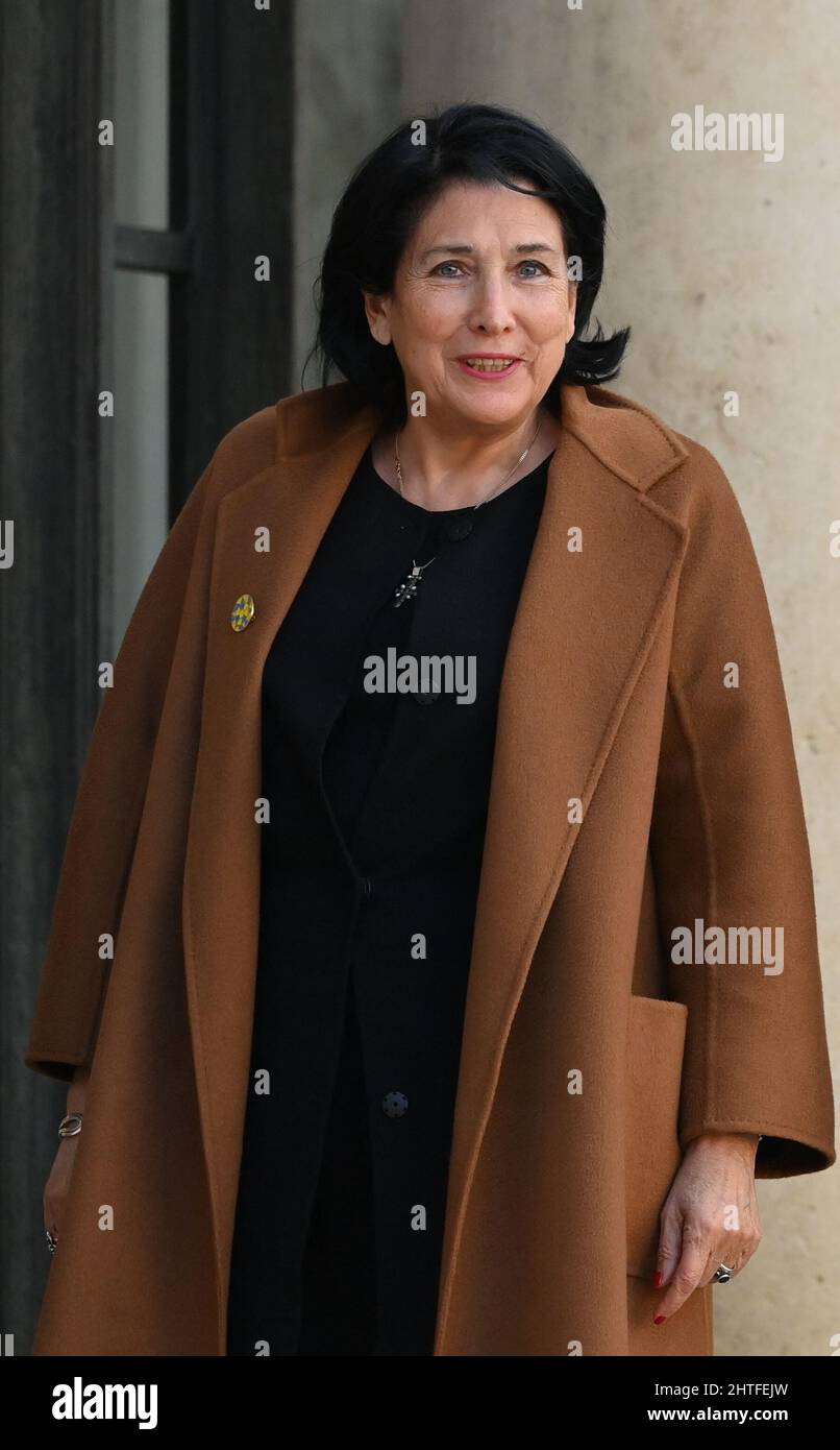 Georgian President Salome Zurabishvili at Elysee Palace in Paris ...