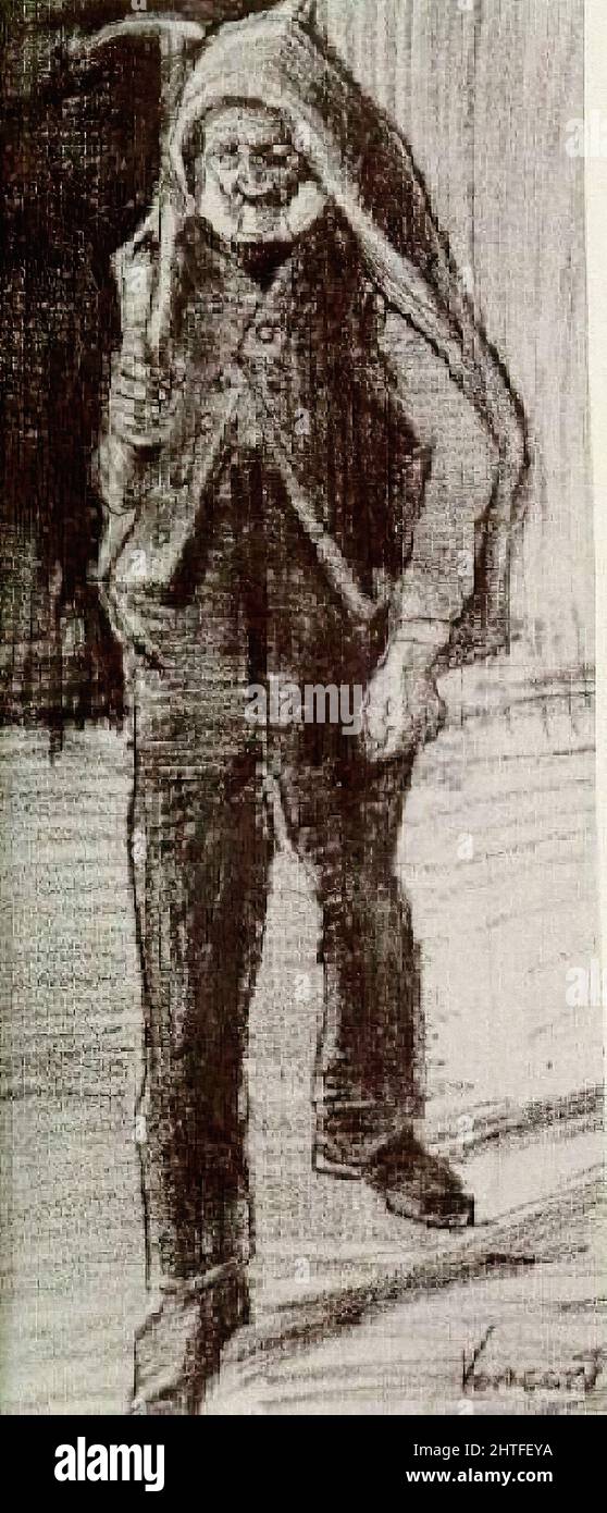 Vincent Van Gogh - Orphan Man with Pickax His Shoulder 1883 Stock Photo ...