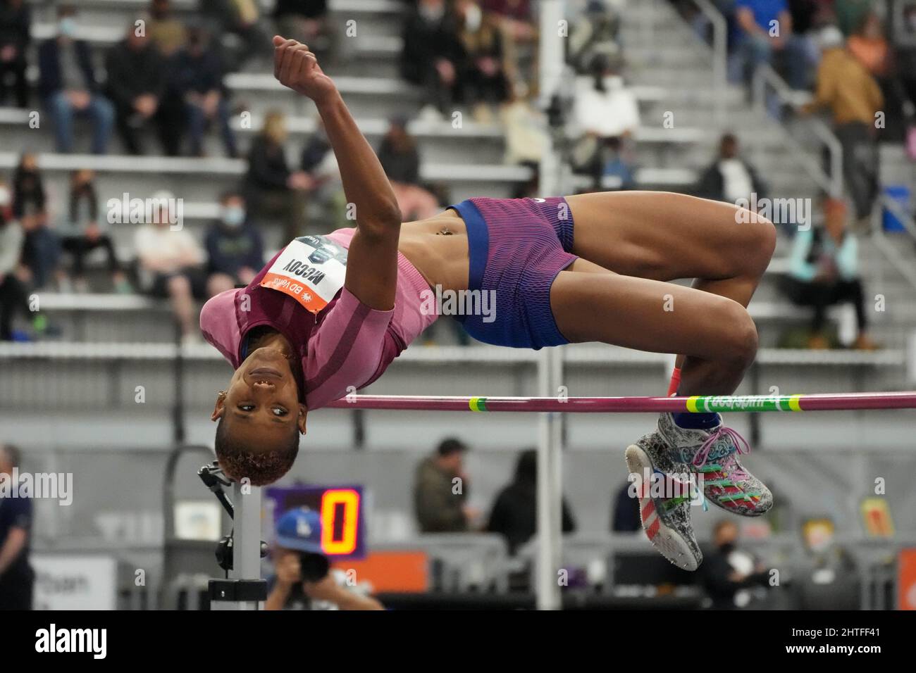 Rachel McCoy places fourth in the women's high jump at 6-0 3/4 (1.85m ...