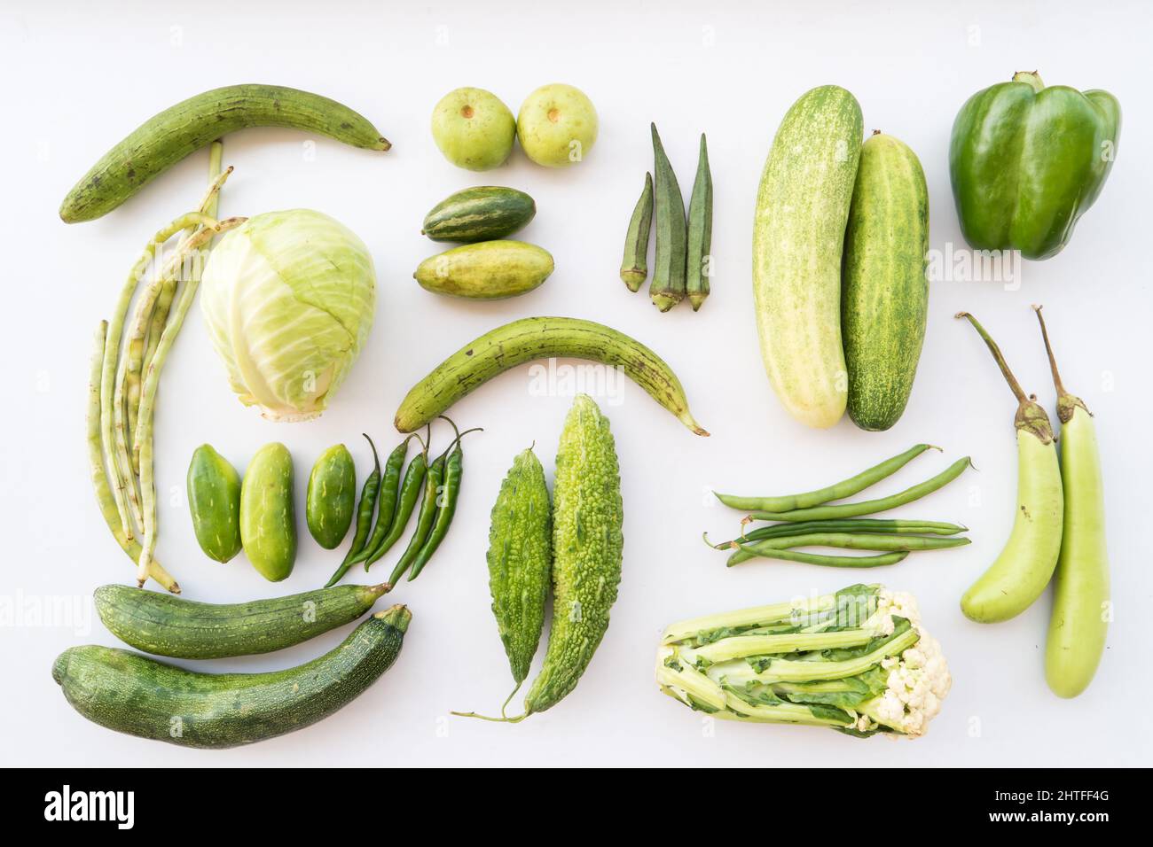 Top view of green vegetables Stock Photo - Alamy