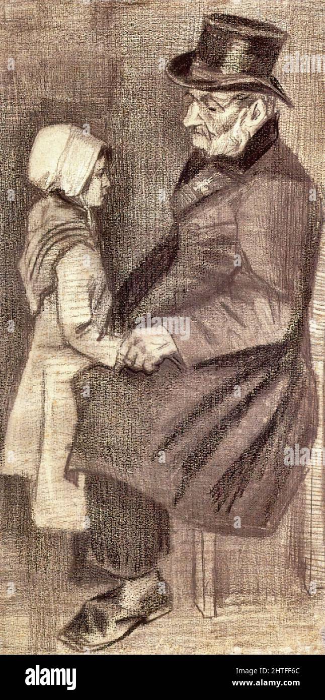 Vincent Van Gogh - Orphan Man Sitting with Girl 1882 Stock Photo - Alamy