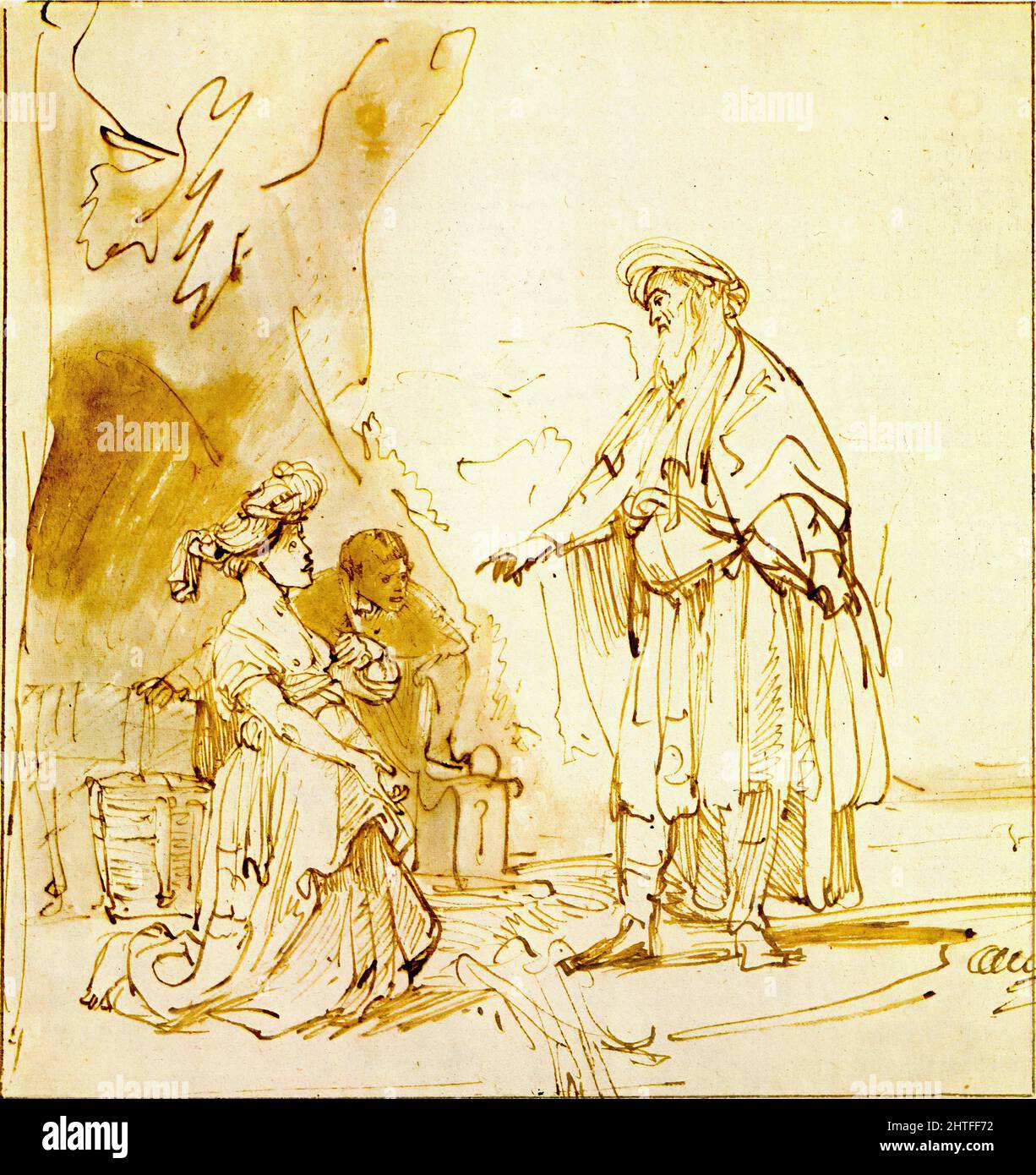 Rembrandt Harmenszoon Van Rijn - Boas Und Ruth 1640 Stock Photo - Alamy