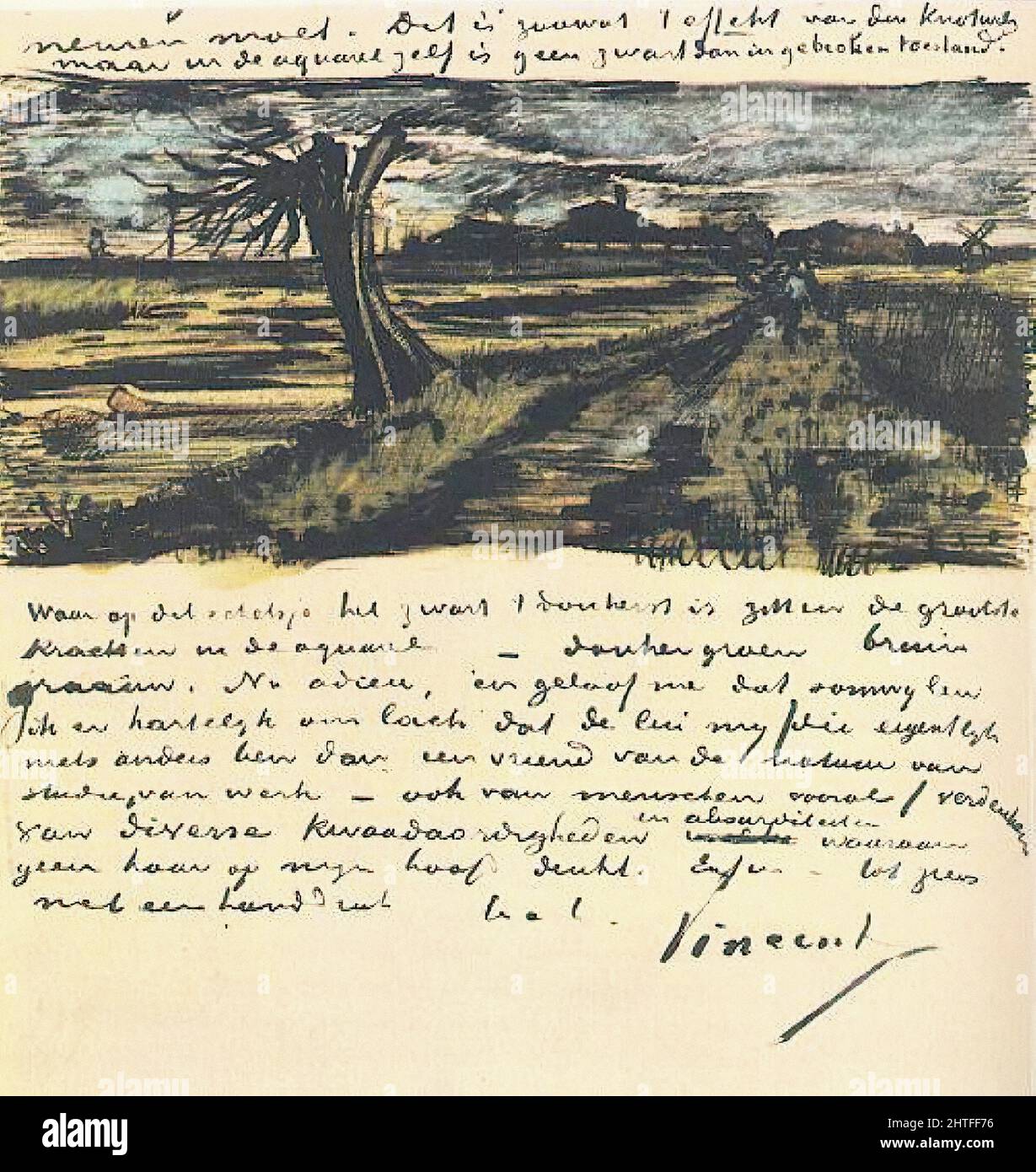 Vincent Van Gogh - Pollard Willow 1882 Stock Photo - Alamy