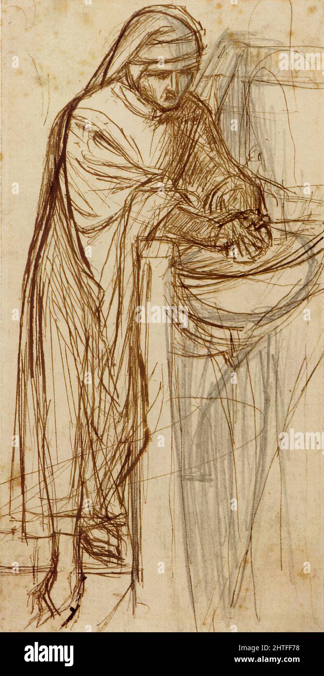 Dante Gabriel Rossetti - Sketch Dante Verona 18 Stock Photo - Alamy