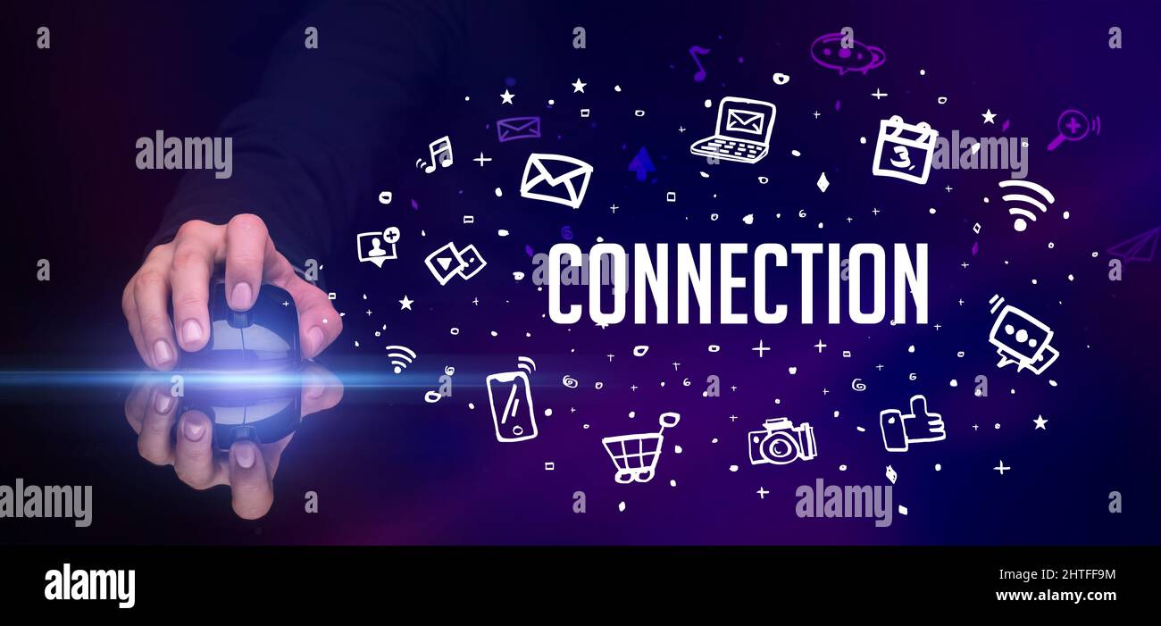 hand holding wireless peripheral concept Stock Photo - Alamy