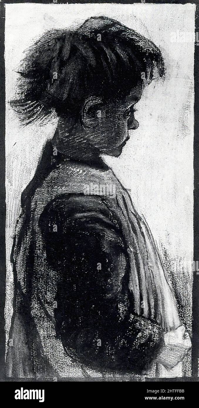 Vincent Van Gogh - Girl with Pinafore Half Figure 1883 Stock Photo - Alamy