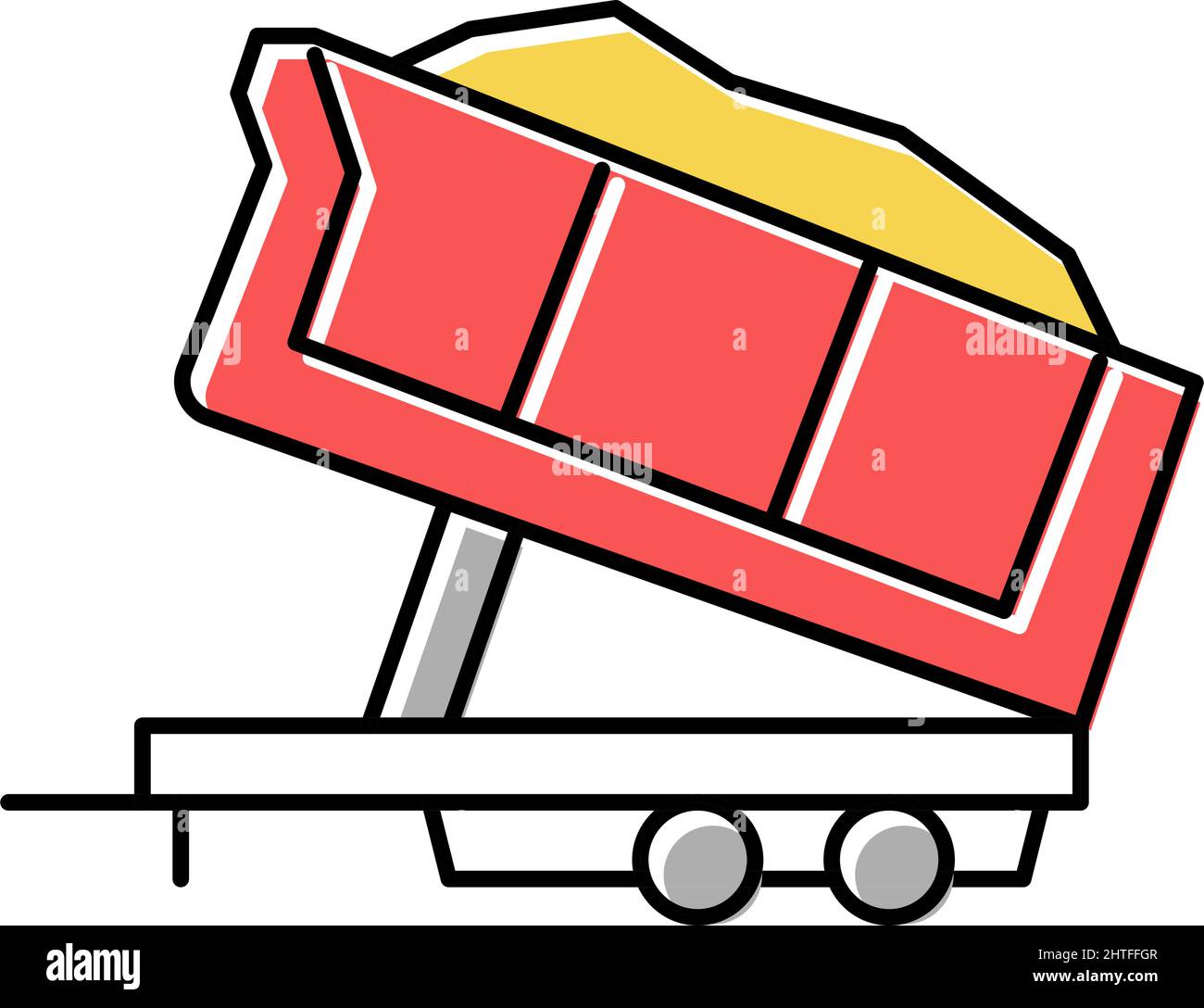 sand transportation trailer color icon vector illustration Stock Vector ...