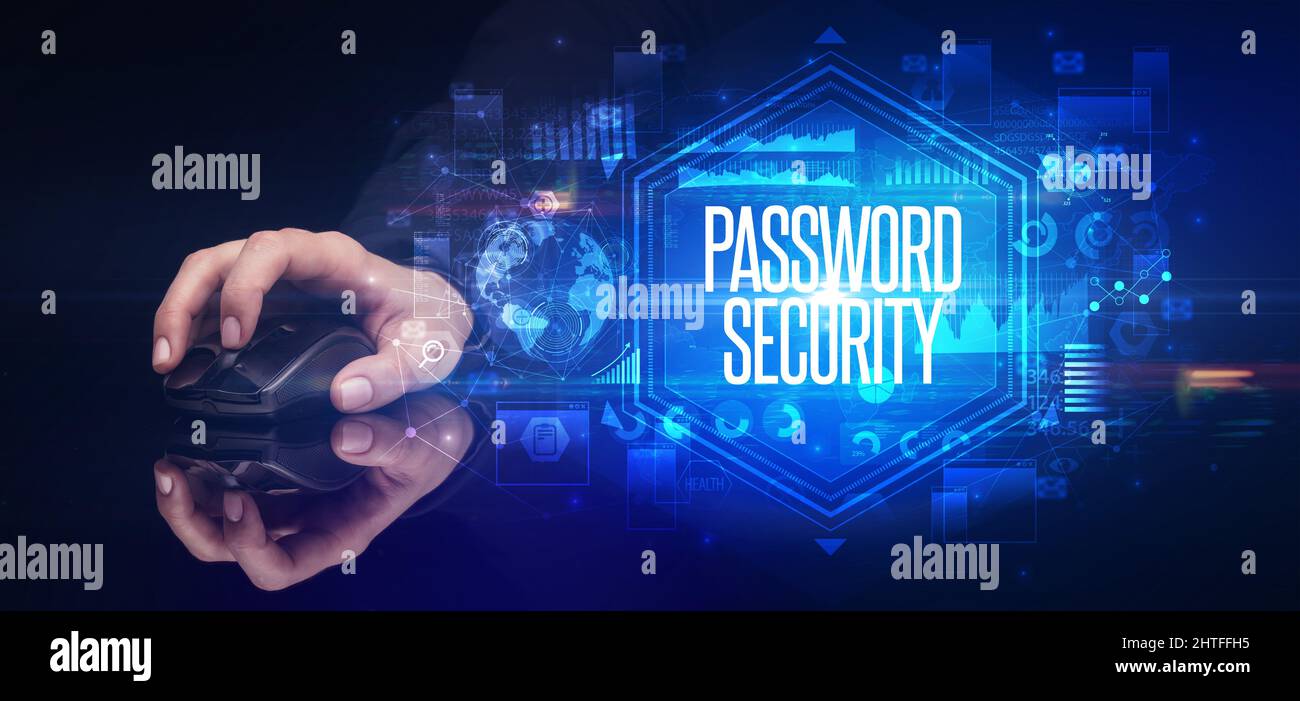 hand holding wireless peripheral, cyber security concept Stock Photo ...