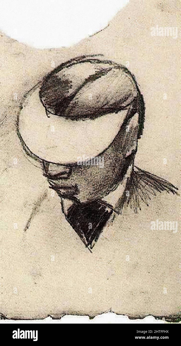 Vincent Van Gogh - Head Man with Cap Lithographer S Shade 1886 Stock ...