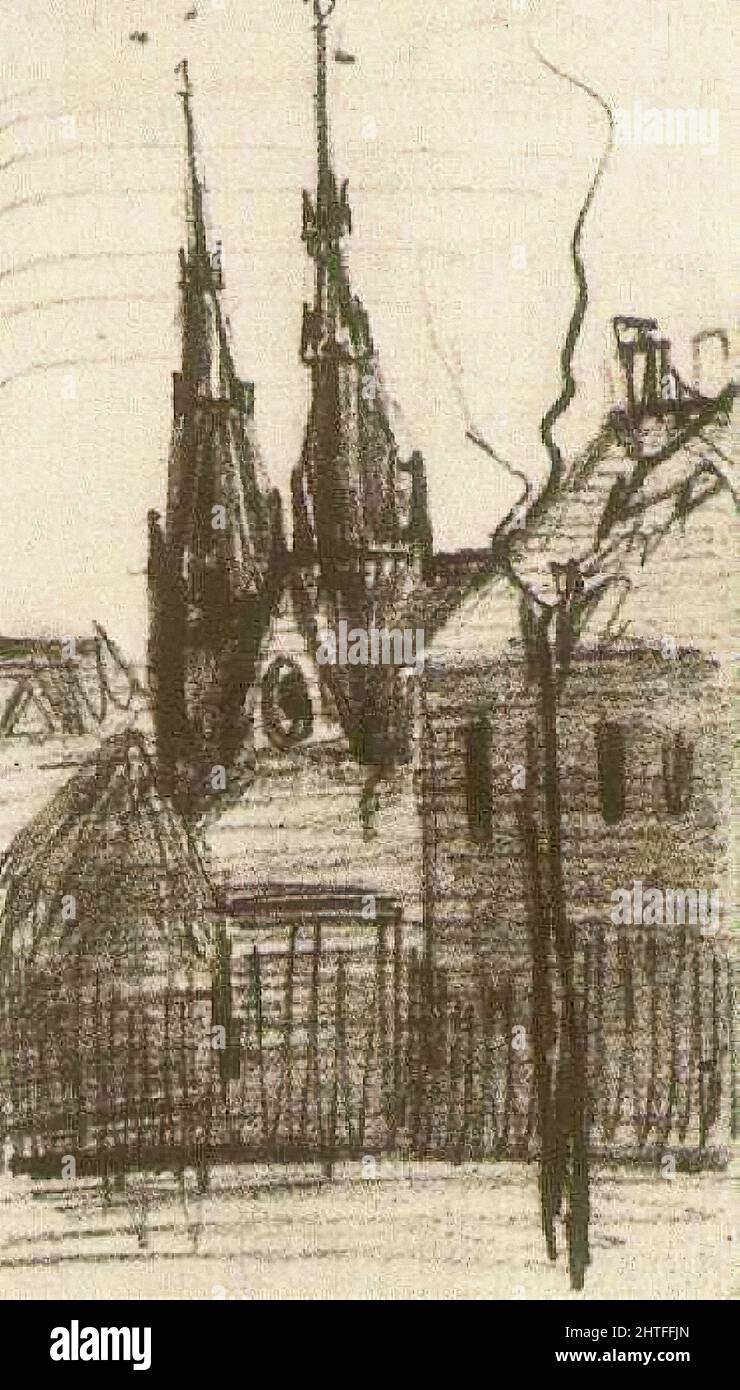Vincent Van Gogh - St Catharin S Church Eindhoven 1885 Stock Photo - Alamy