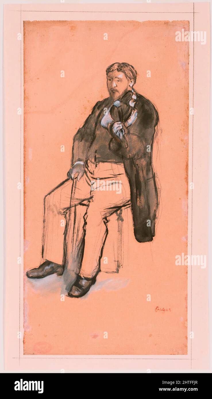 Edgar Degas - Seated Violin Player Stock Photo - Alamy