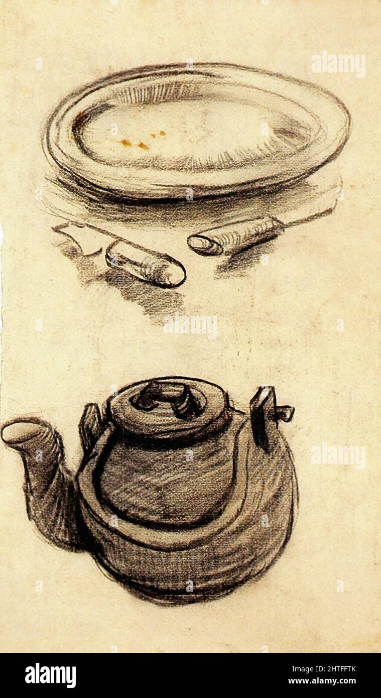 Vincent Van Gogh - Plate with Cutlery Kettle 1885 Stock Photo - Alamy