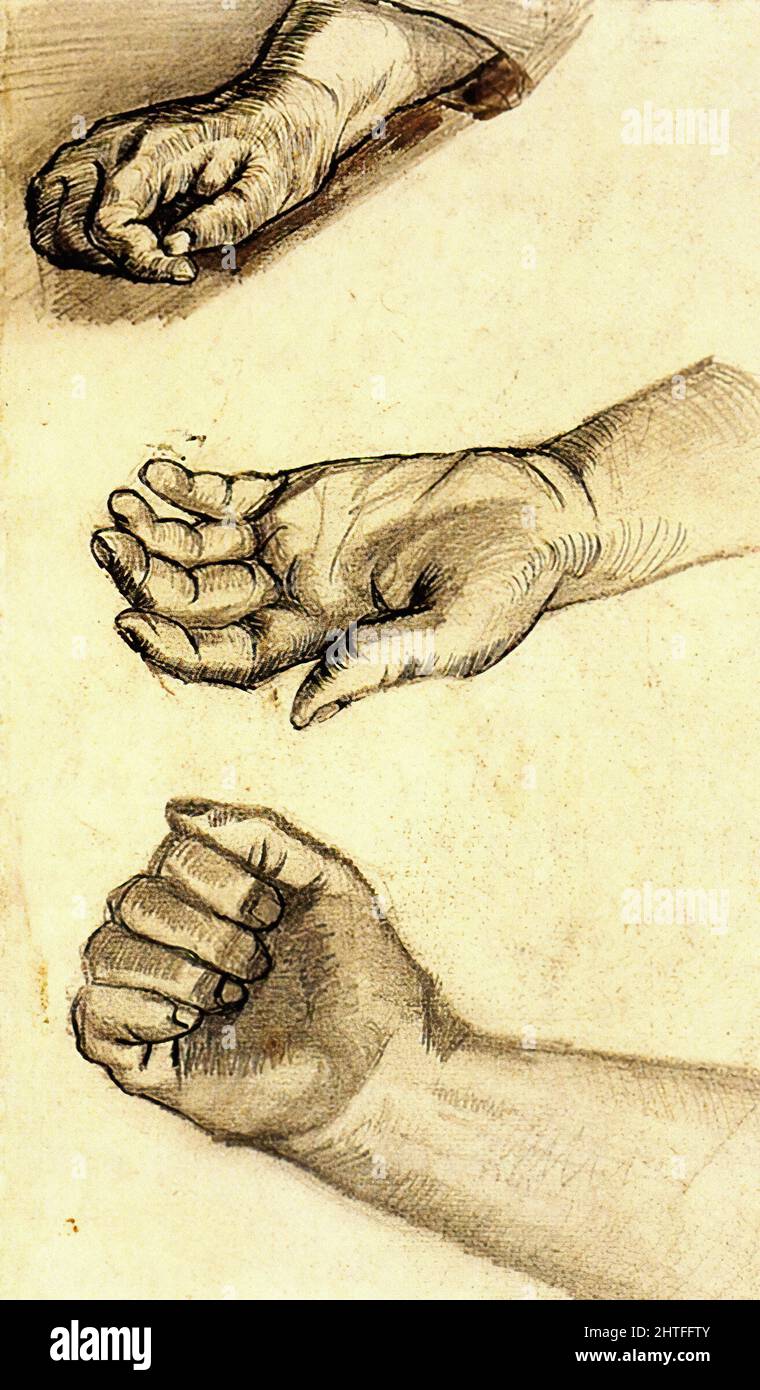 Vincent Van Gogh - Three Hands 3 C 1884 Stock Photo - Alamy