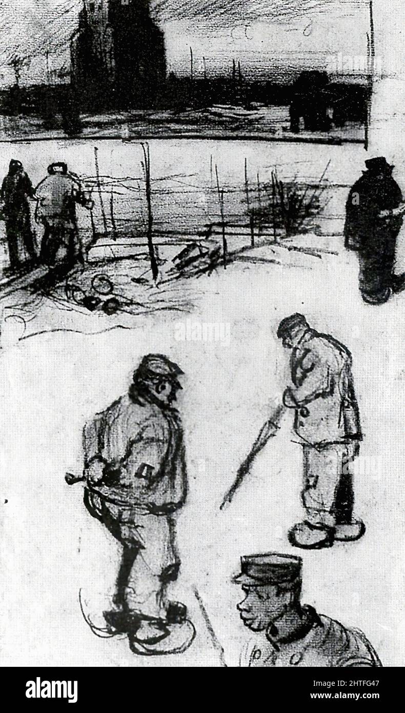 Vincent Van Gogh - Sketches Old Tower Figures 1885 Stock Photo - Alamy