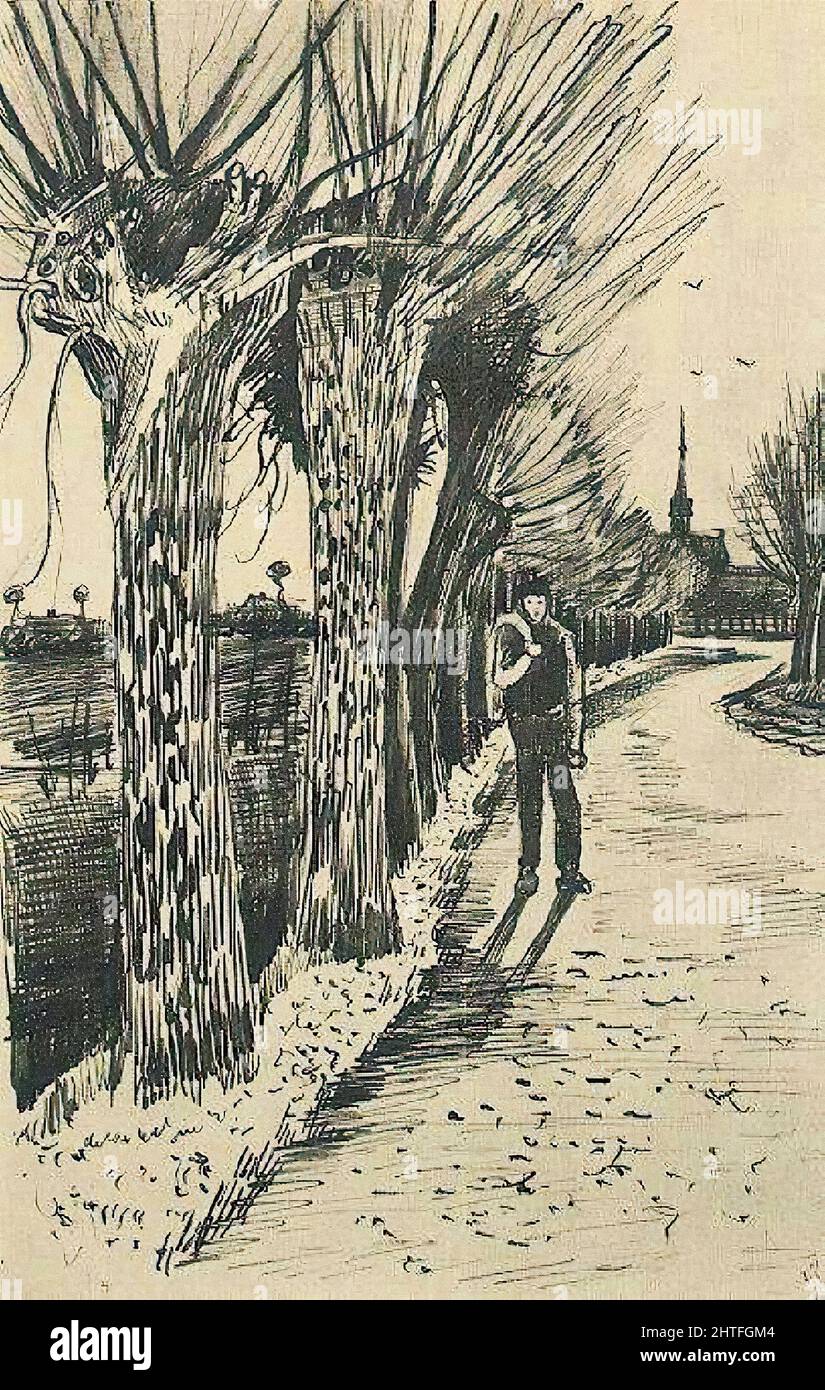 Vincent Van Gogh - Road with Pollard Willows 1881 1 1881 Stock Photo ...