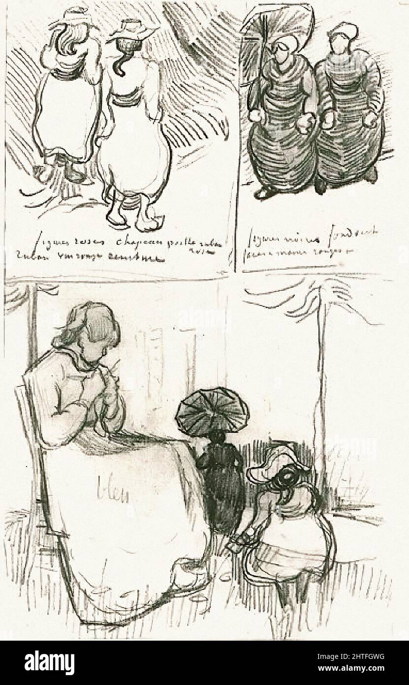 Vincent Van Gogh - Three Studies 1890 Stock Photo - Alamy