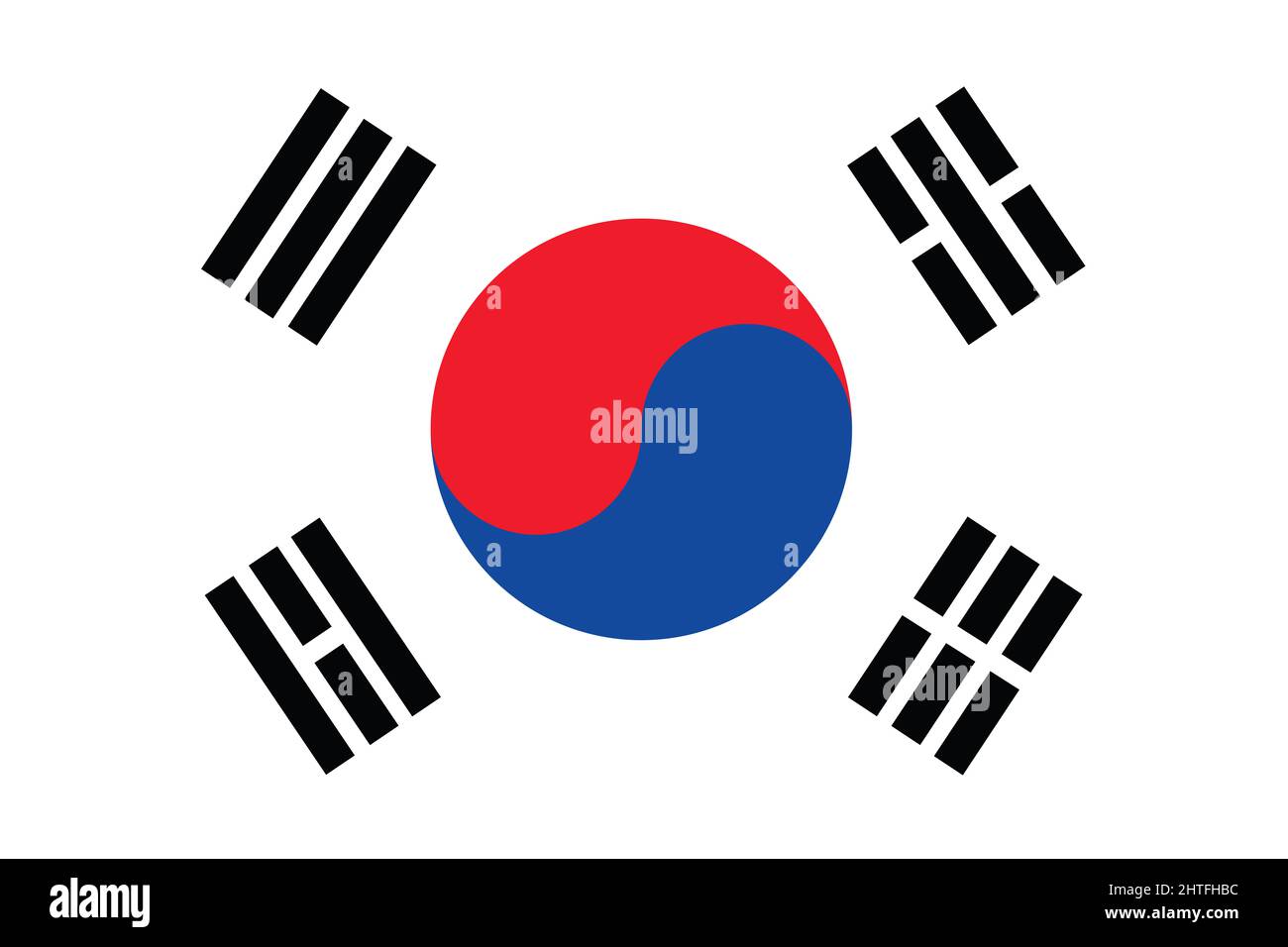 National flag of South Korea, also known as Taegukgi Stock Photo - Alamy