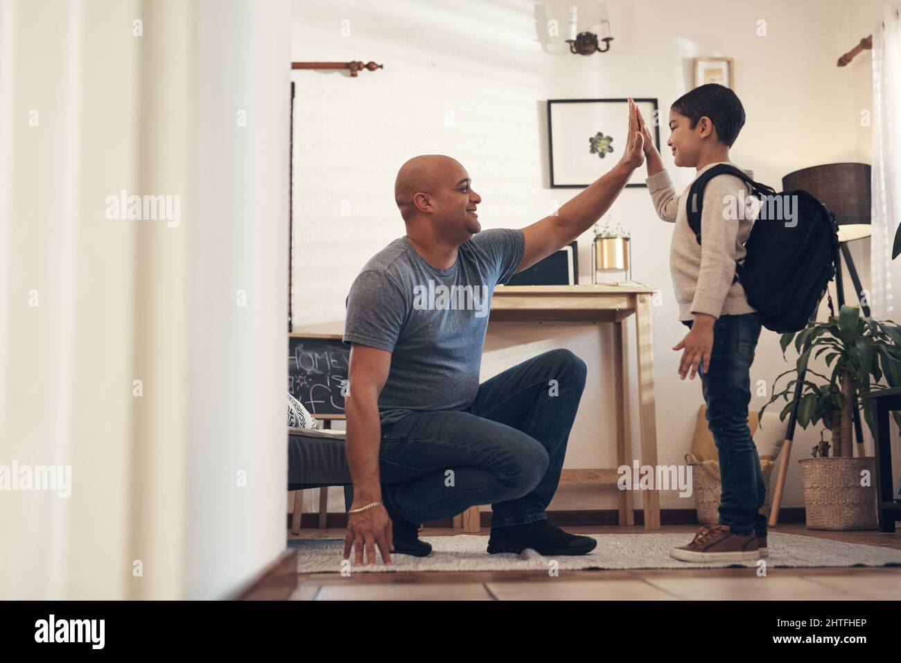 Raise them good, praise them good. Shot of an adorable little boy ...