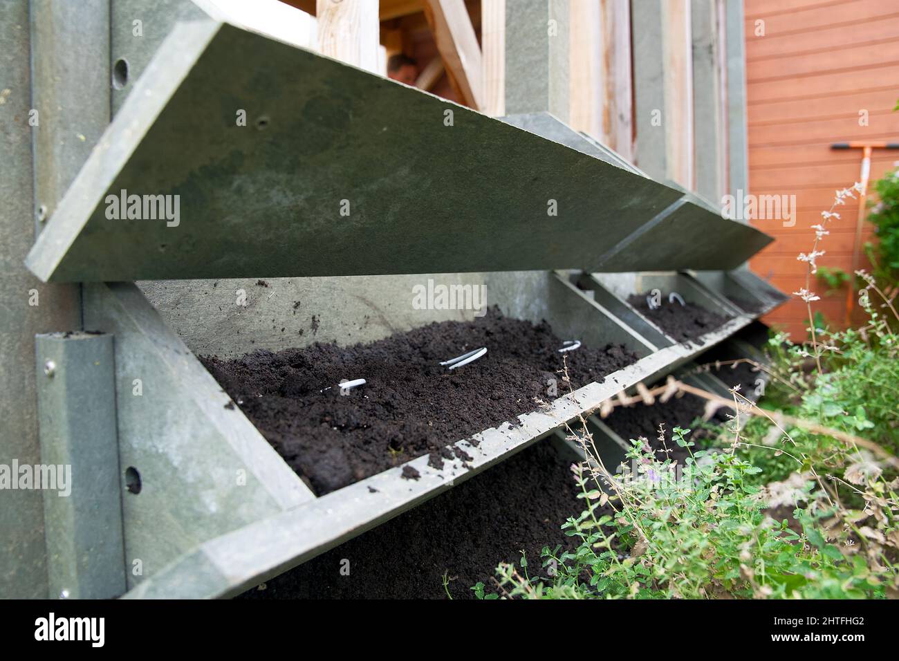 Irrigation system for watering a vertical green wall garden on behalf ...