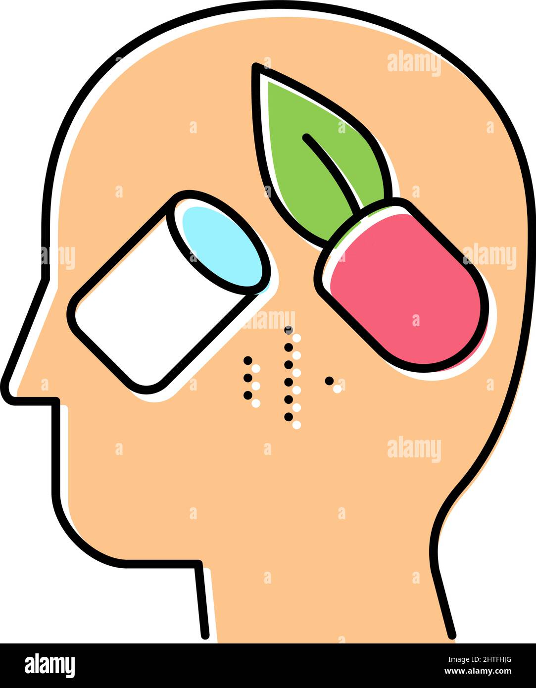 natural homeopathy pill color icon vector illustration Stock Vector ...