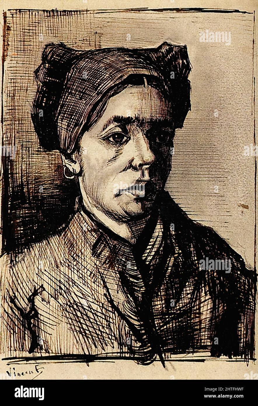 Vincent Van Gogh - Head Woman 4 C 1885 Stock Photo - Alamy