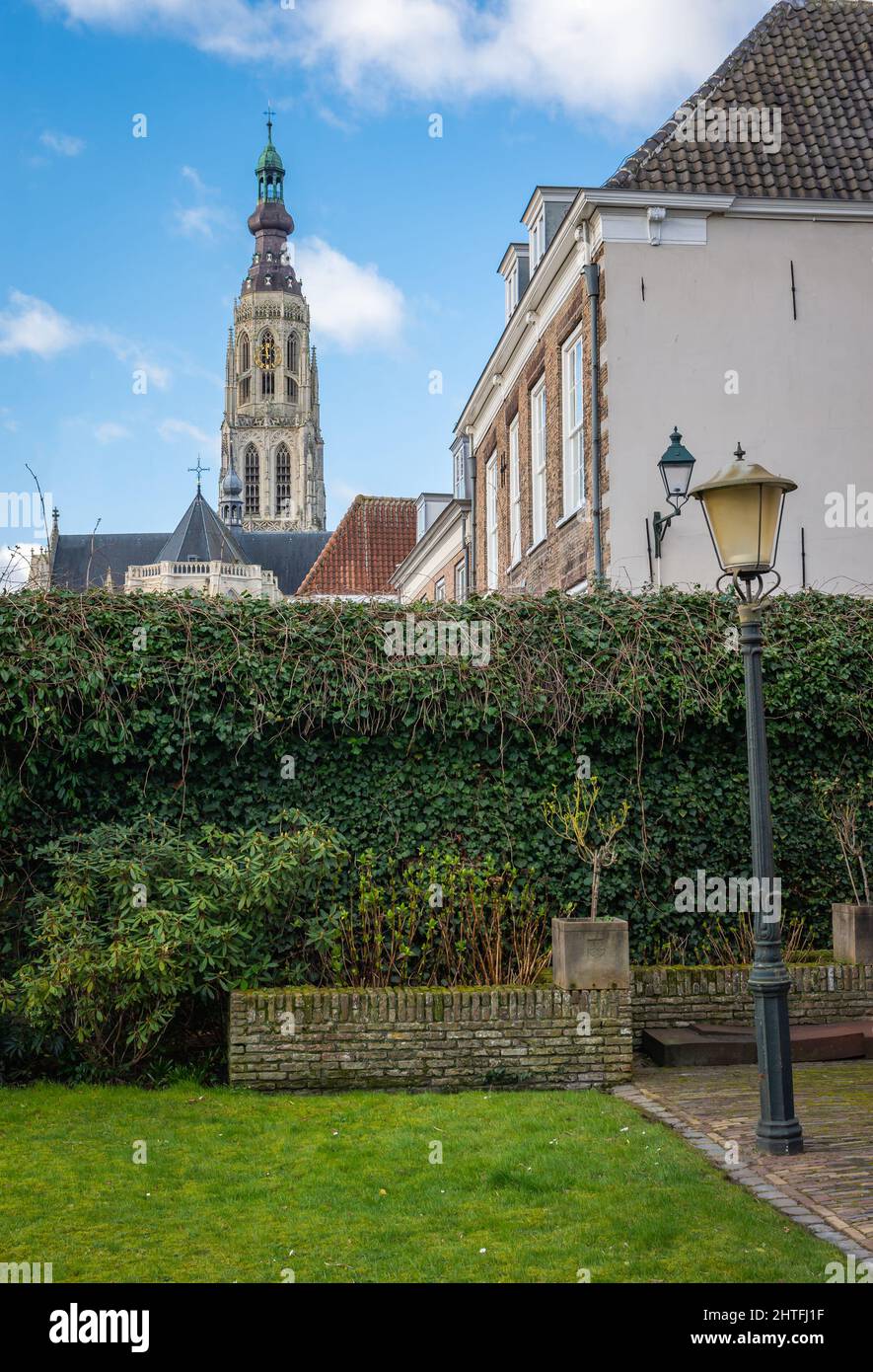 View of big church of Breda, known locally as Grote Kerk, from Willem ...