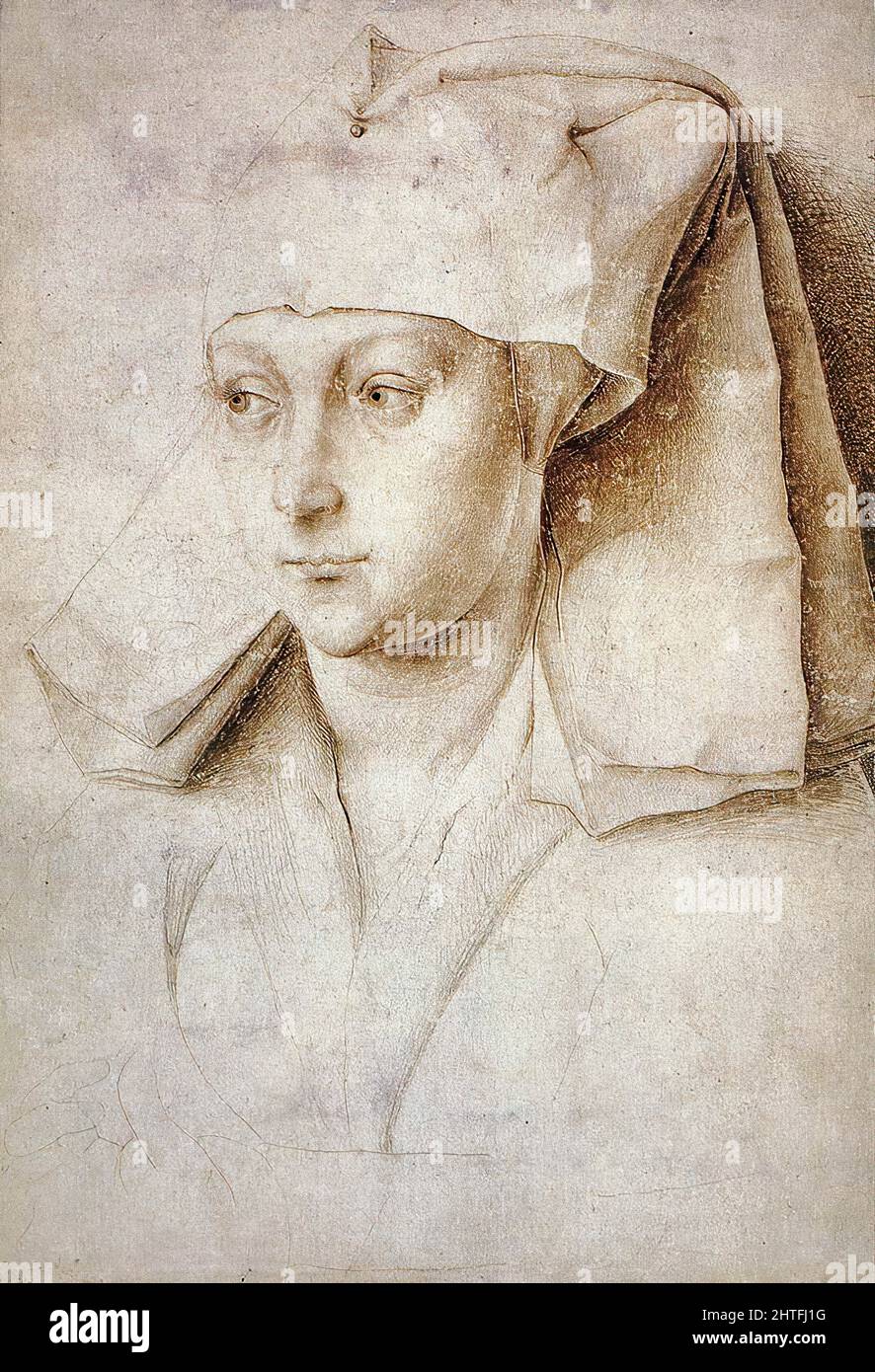 Rogier Van Der Weyden - Portrait Young Woman 1440 Stock Photo - Alamy