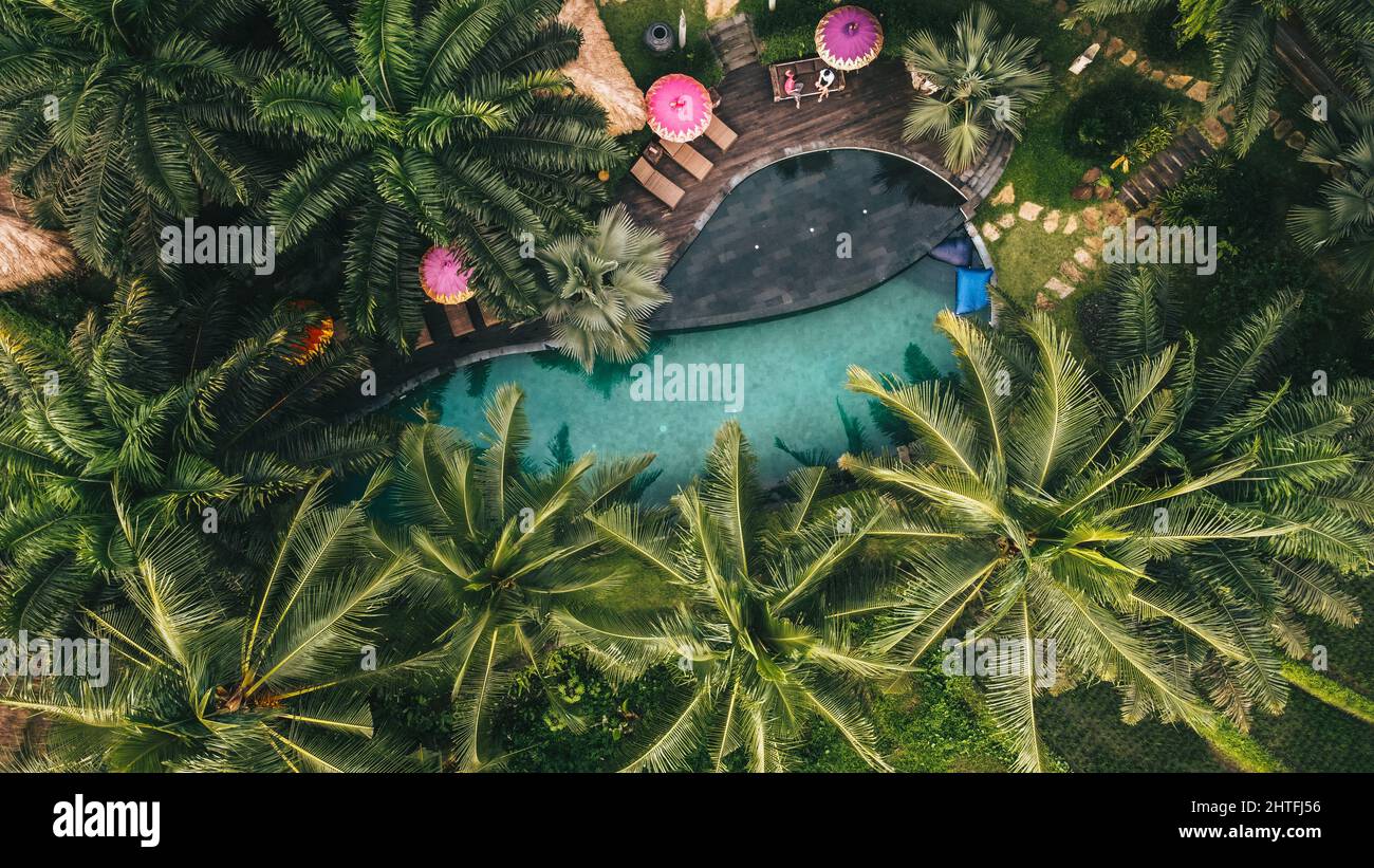 Aerial view of a scenic resort in Ubud, Bali, Indonesia Stock Photo - Alamy