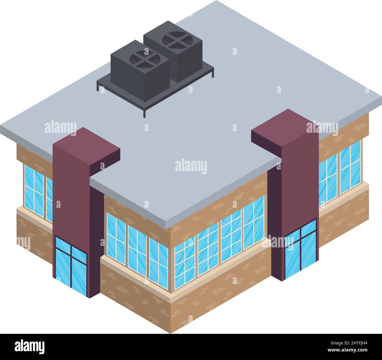 building facade isometric style icon Stock Vector Image & Art - Alamy
