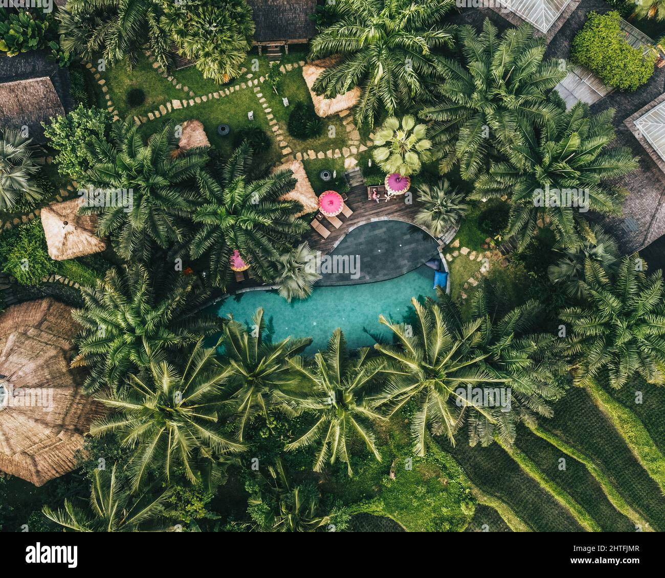 Aerial view of a scenic resort in Ubud, Bali, Indonesia Stock Photo - Alamy