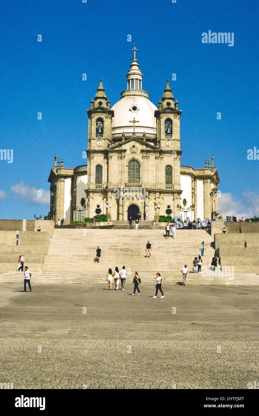 Vertical shot of the Sanctuary of Our Lady of Sameiro on a hill in ...